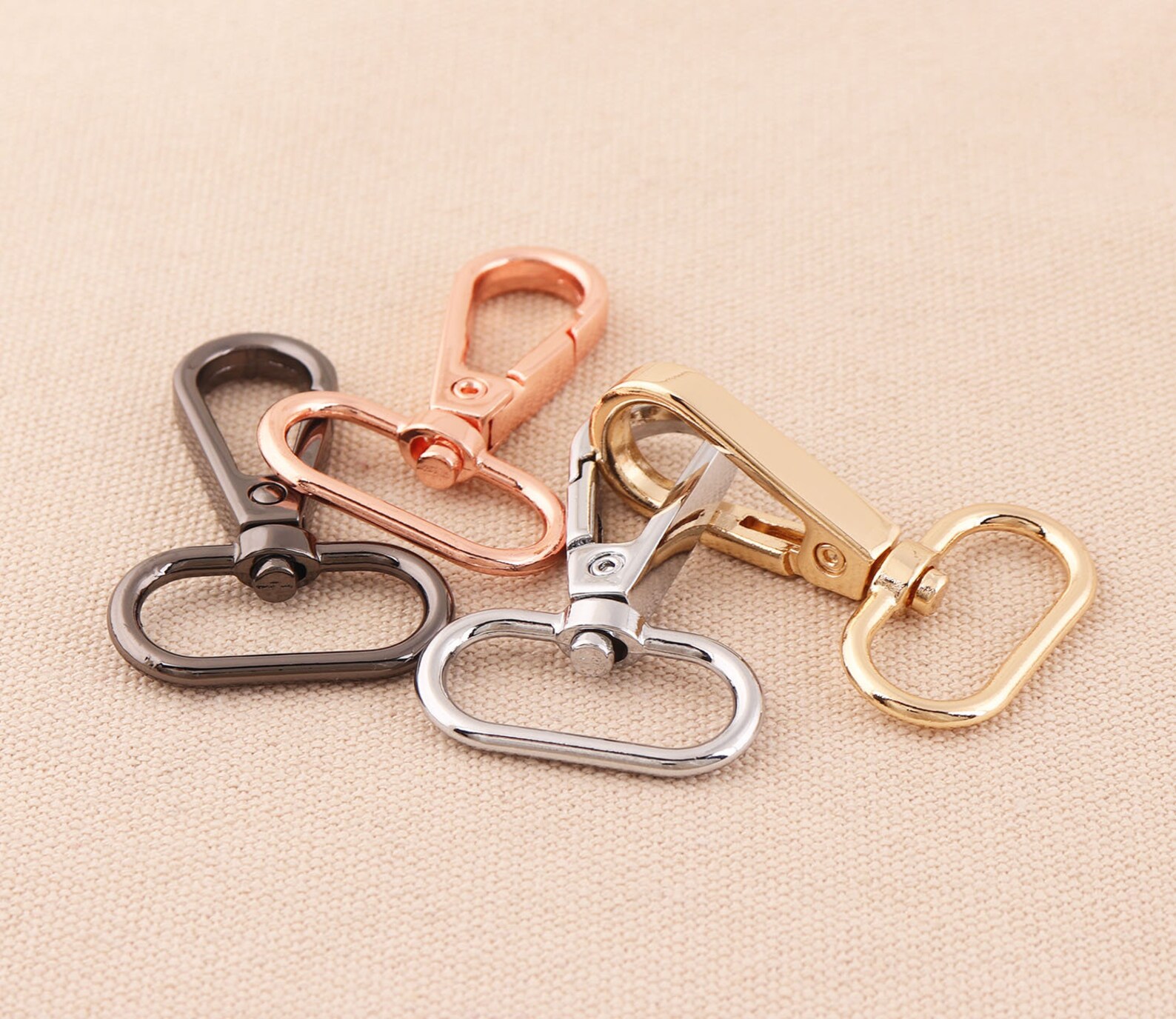 10pcs Alloy 48mm Lobster Swivel Clasp Trigger Snap Hook 25mm Eye Hoop ...
