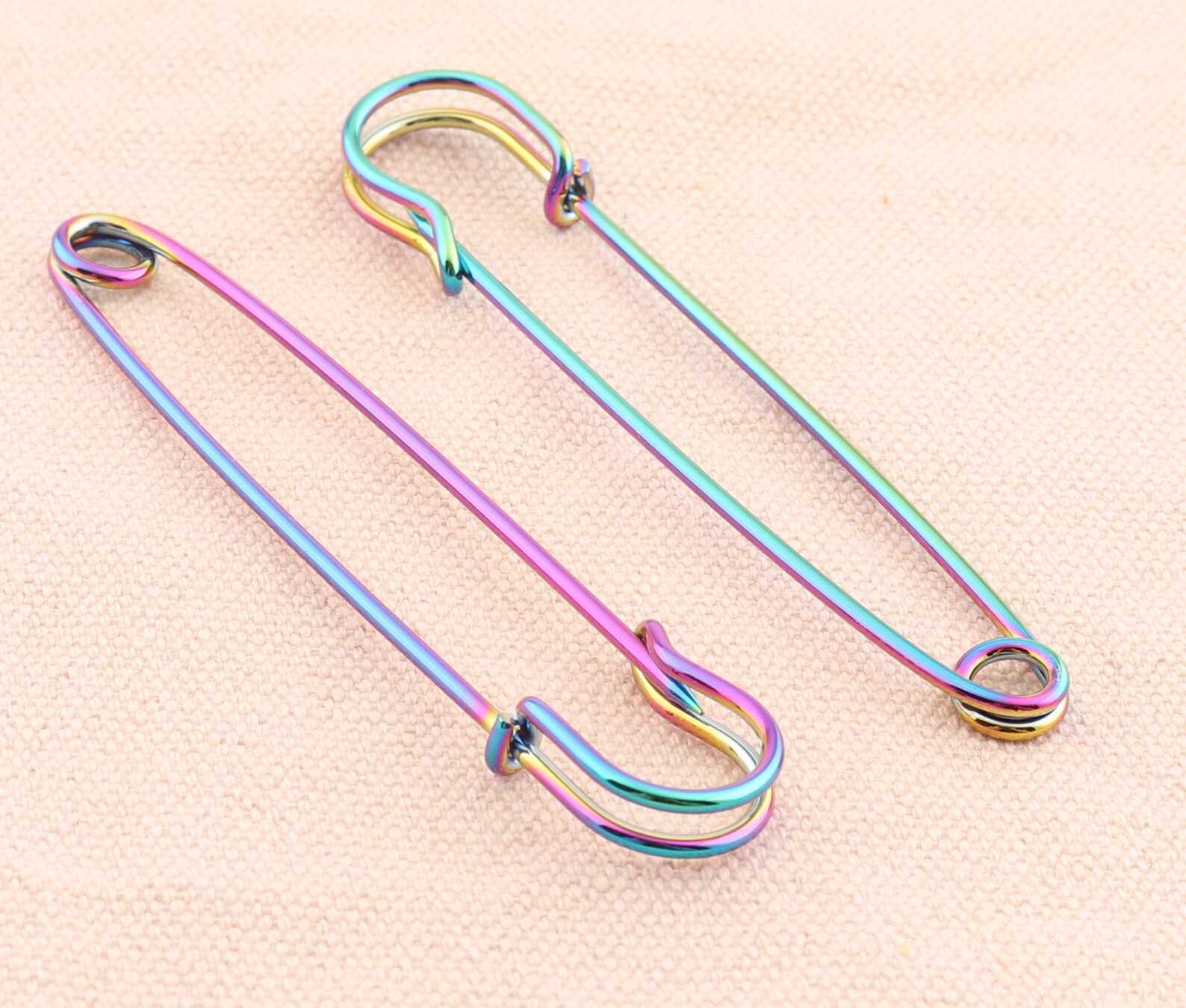 Rainbow Safety Pins 75mm Large Safety Pin Giant Safety Pins - Etsy