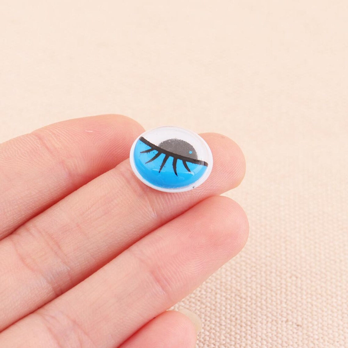 30pcs 15mm on Blue Glue Eyes With Lashesmoving Movable Wiggly | Etsy