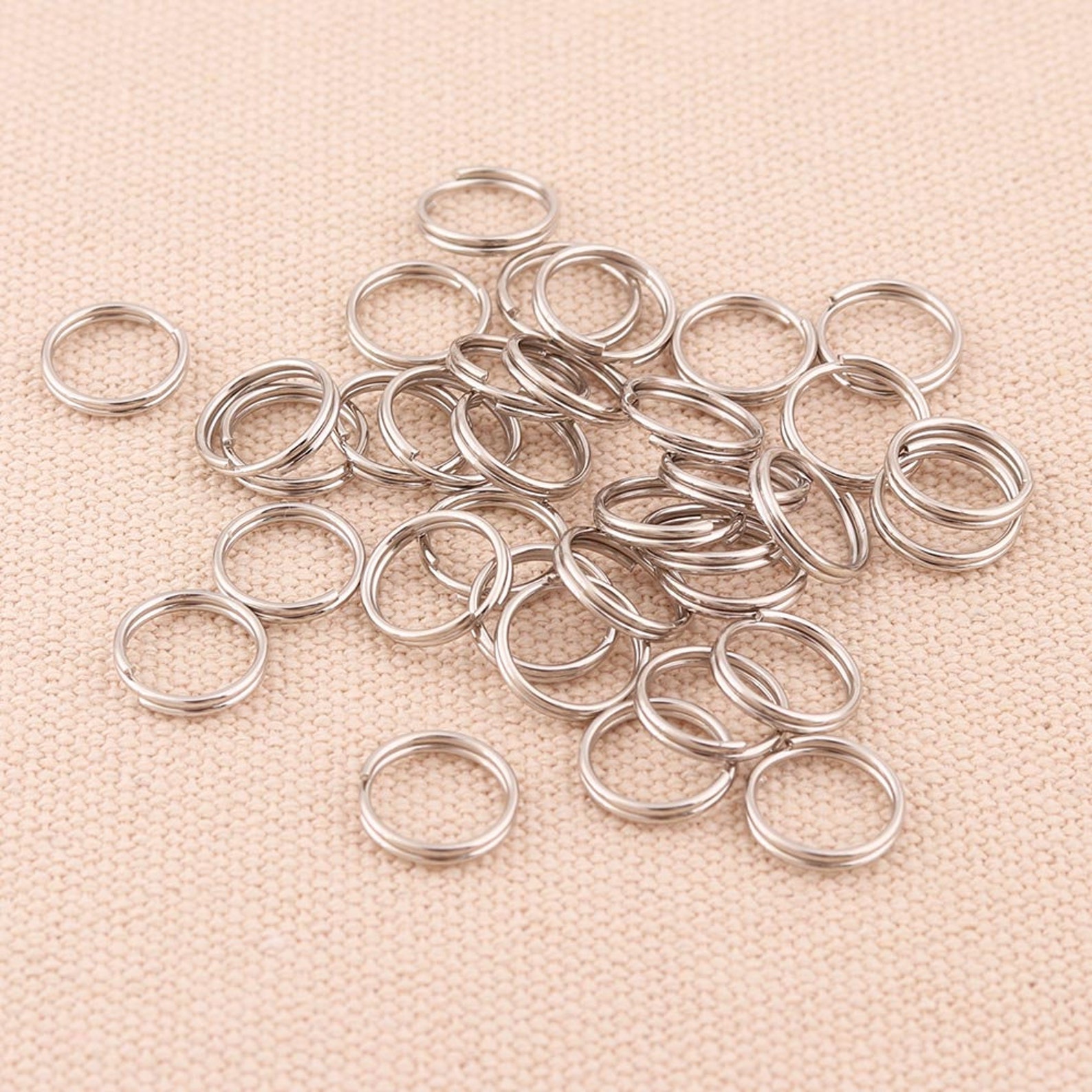 100pcs Silver Small O Key Rings Split Key Rings for 108mm | Etsy