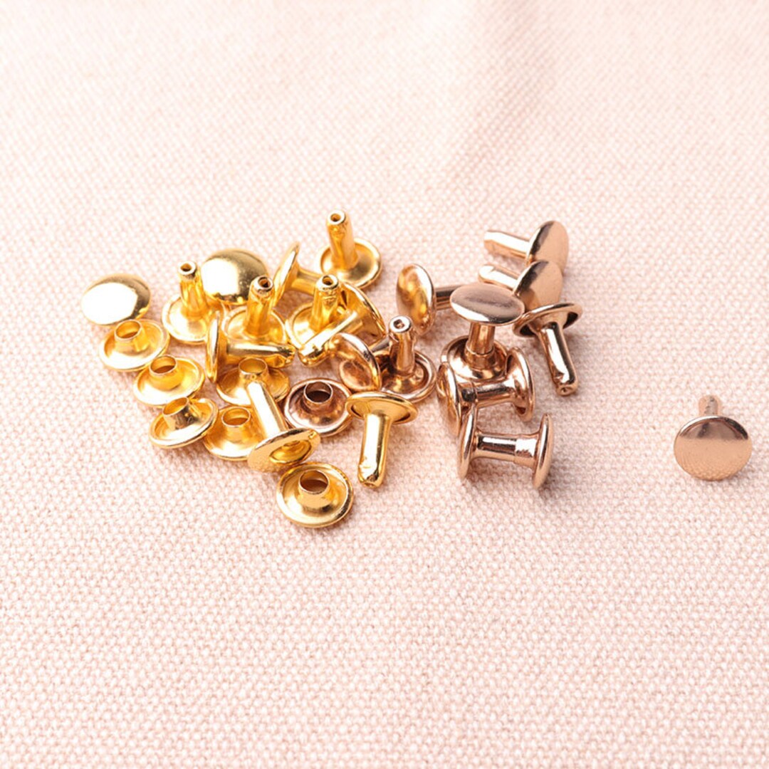 810mm Gold &rose Gold Color Double Cap Rivets Round Rapid - Etsy