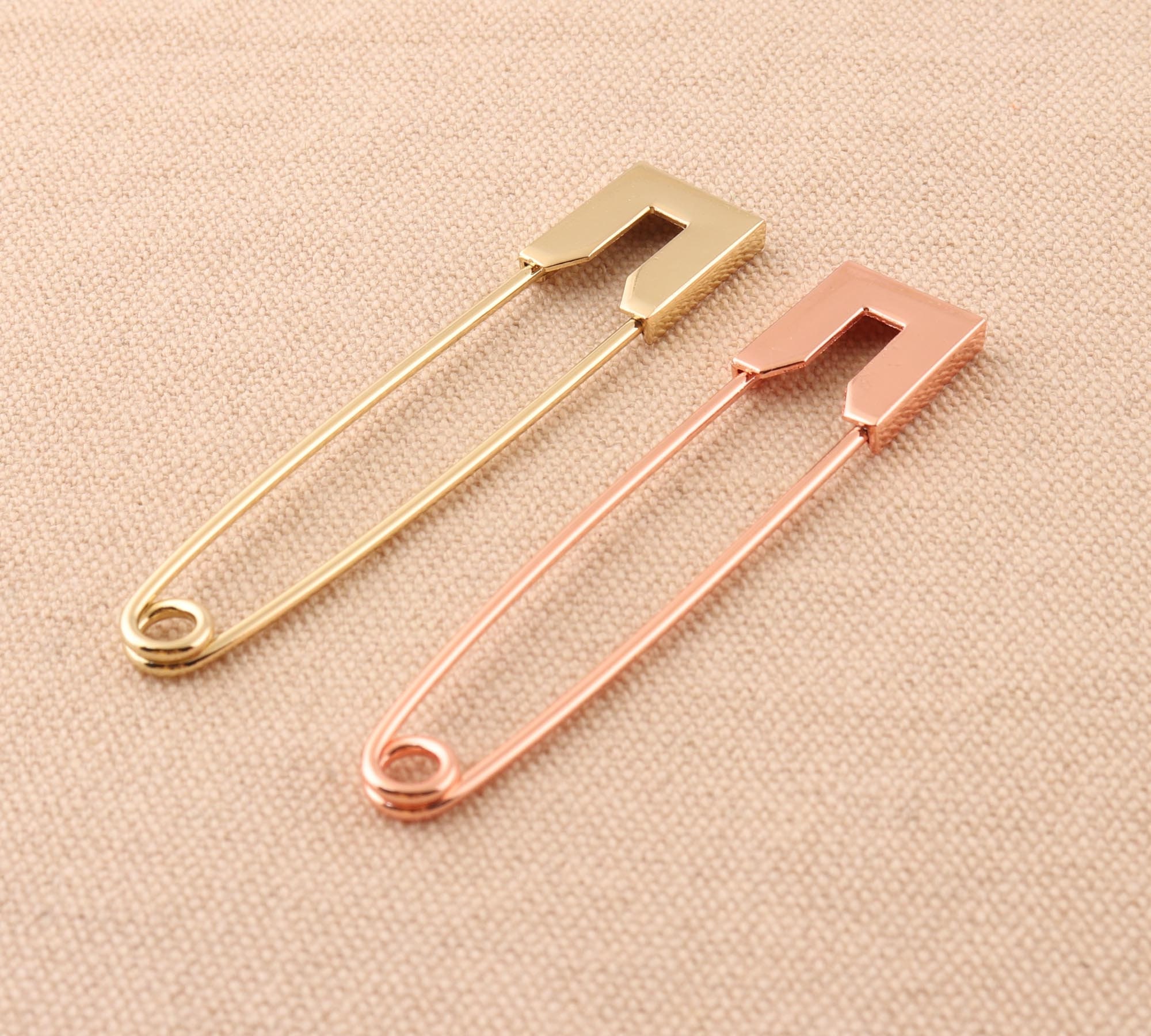 Safety Pin Rose Gold and Gold Color Brooch Pins Shawl Pins - Etsy