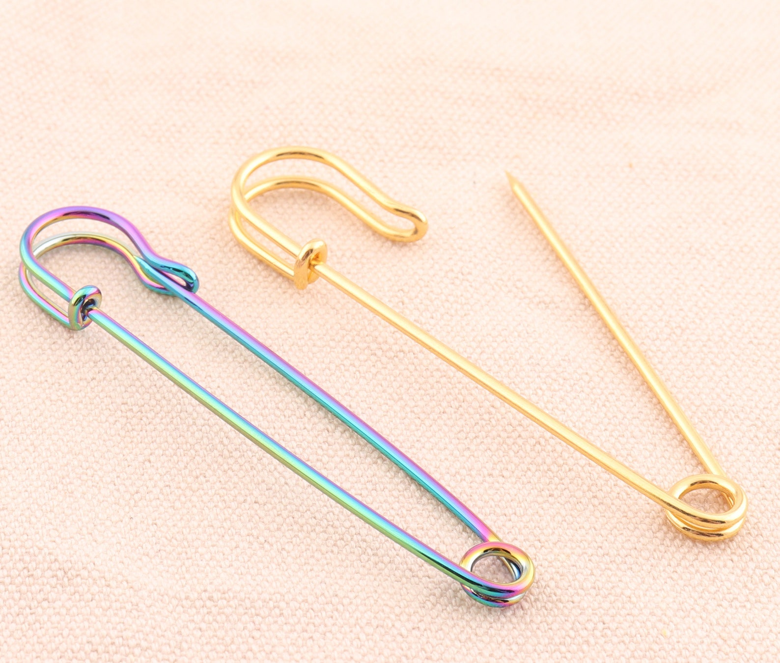 Rainbow Safety Pins 75mm Large Safety Pin Giant Safety Pins - Etsy