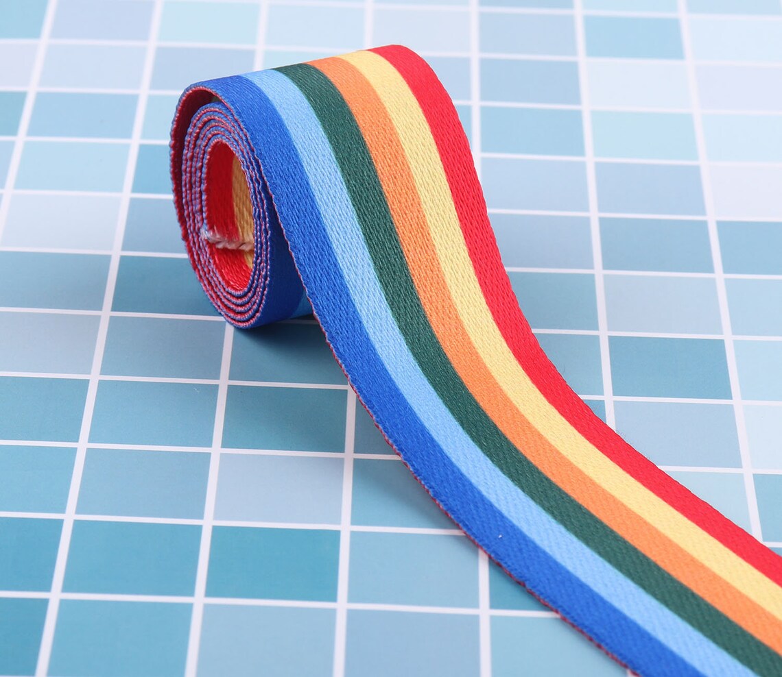 38mm Width Webbingrainbow Soft Smooth Webbing With Stripe - Etsy UK
