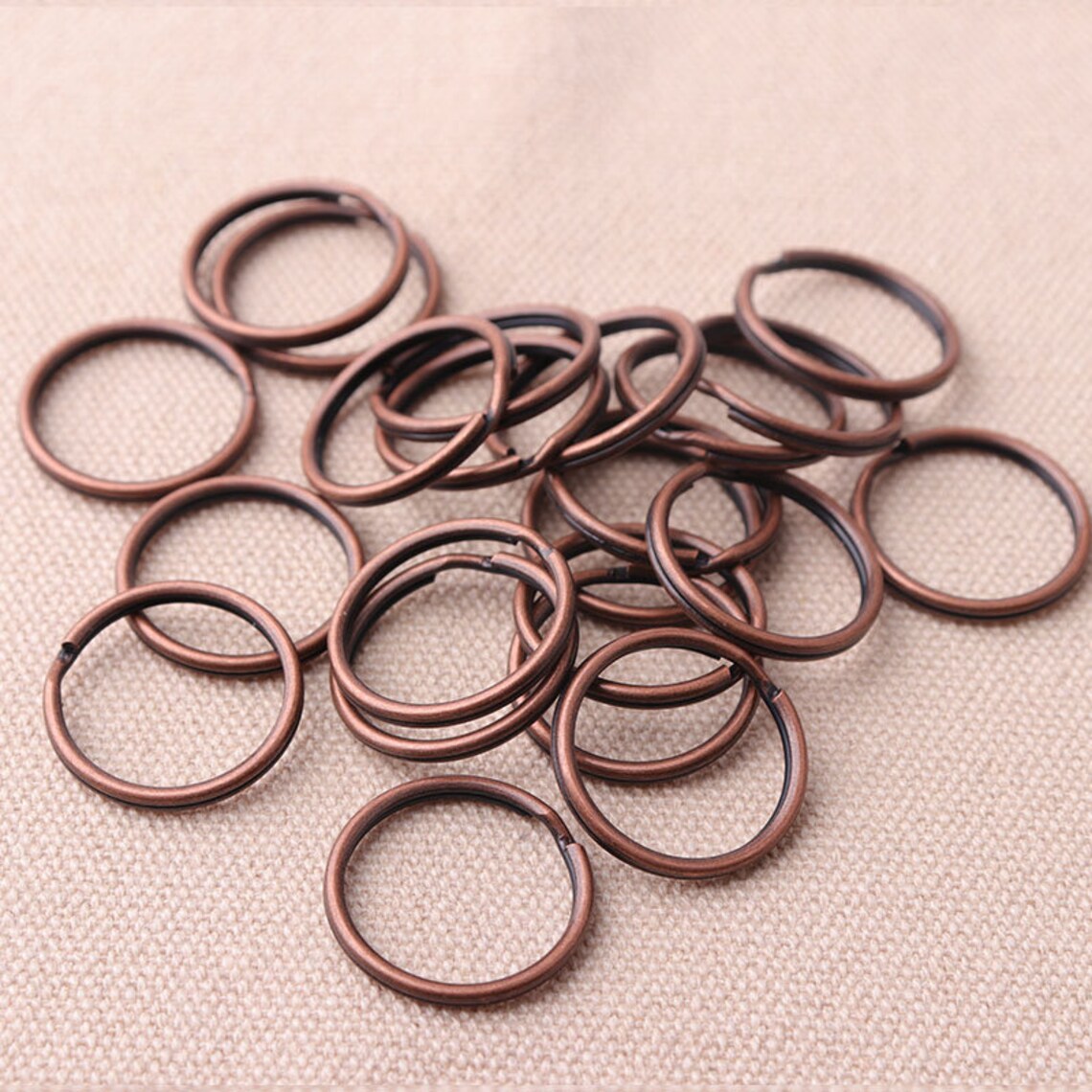 2017mm 50pcs Red Copper Split Key Rings Metal Round Rings for | Etsy