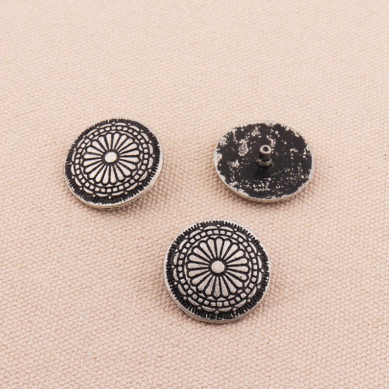 22mm Concho Flower Stud Rivetsblack Flower Rivet Leather - Etsy