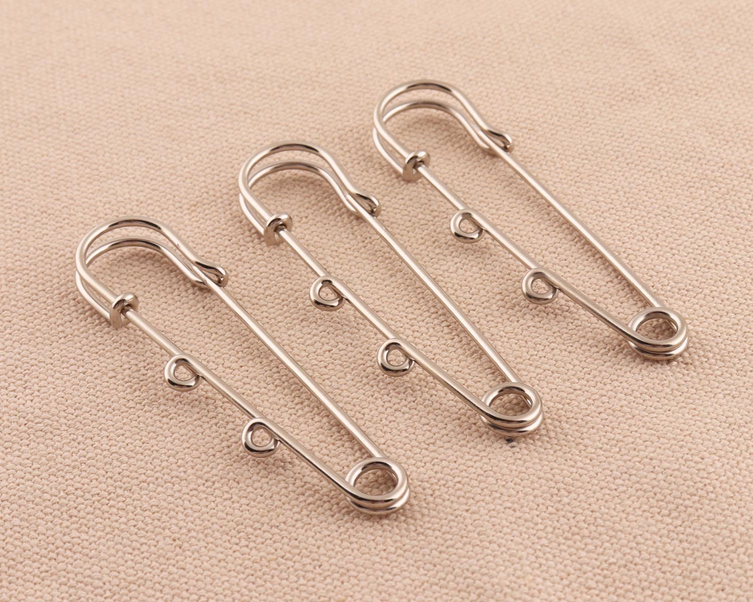 6pcs 63mm Safety Pins Metal Loop Brooch Pins Label Shawl - Etsy
