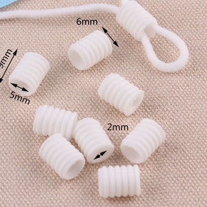 9*6mm Silicone Cord Stopper Lock,elastic Cord Lock Adjuster for Mask ...