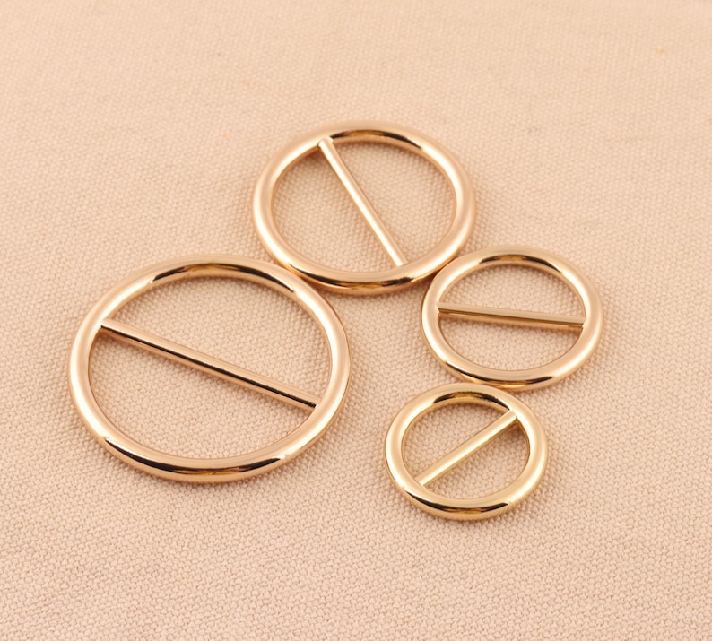 10pcs/lot Light Gold Color Slide Buckle Strap Belt Buckle 19/23/31/40mm ...