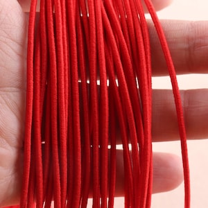 2mm Elastic Rope Cord 10 Yards Rubber Stretch String Red/black /white ...