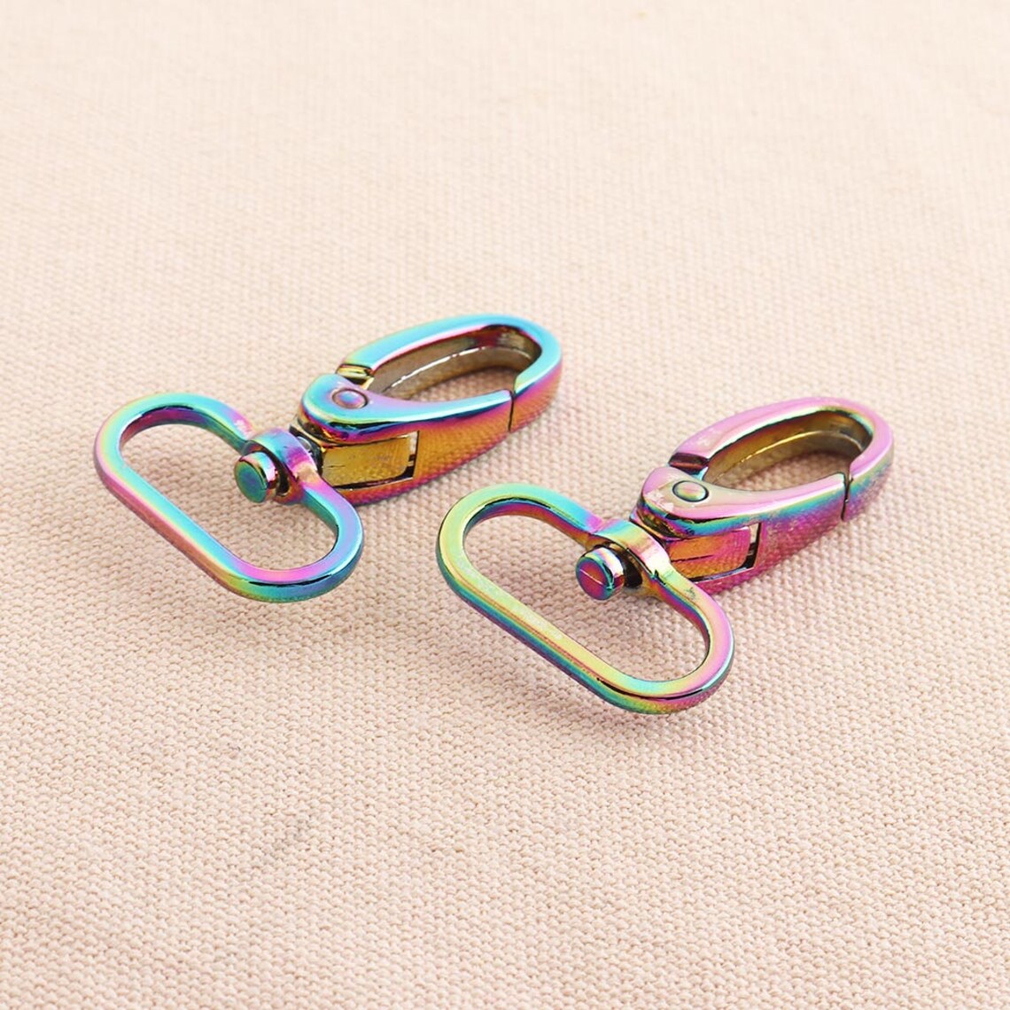 6pcs Colorful Lobster Claw Key Chain Supplies ,rainbow Swivel Clasp ...
