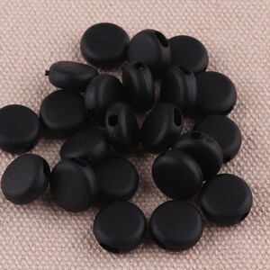 9*4mm White and Black Stop Toggles Elastic Cord Lock for Face Mask ...