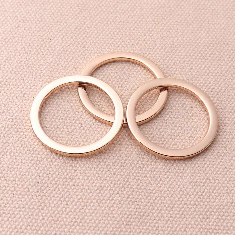 6pcs 25 Mm Metal Flat O Rings Gold Color Round 20 Mm Inner | Etsy