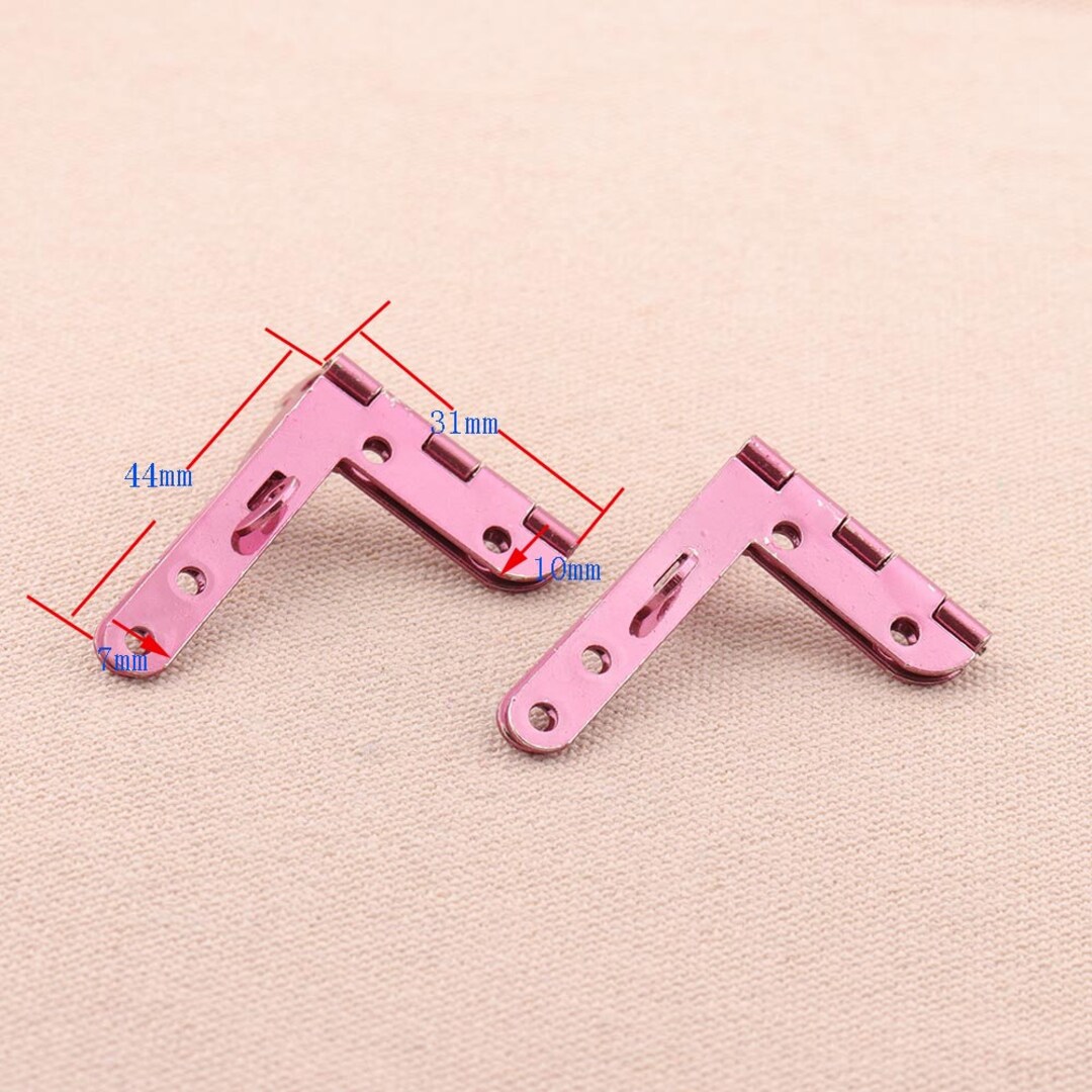 Pink Box Hinges Metal Box Quadrant Hinge Hardware Set of 10pcs - Etsy