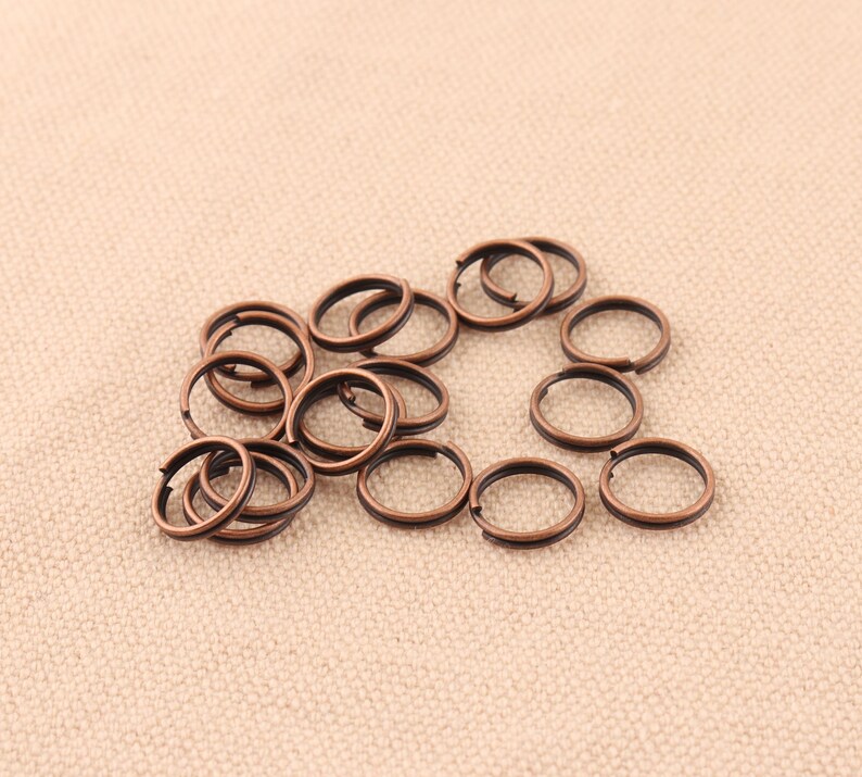 500pcs 10mm Copper Color Key Ring Split Ring Metal Key Chain - Etsy