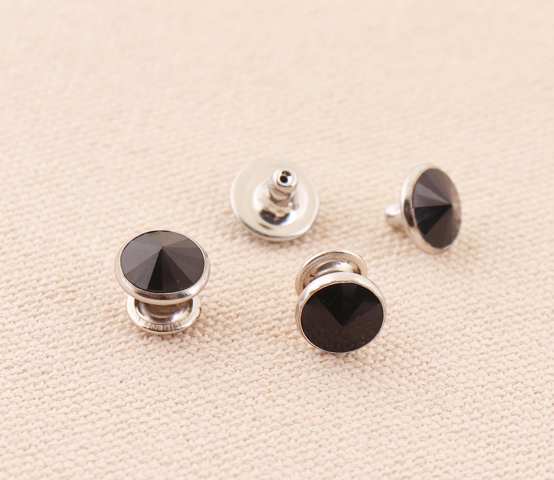 9mm Black Rhinestone Rivets for Garmentsspeedy Rivets 20pc - Etsy