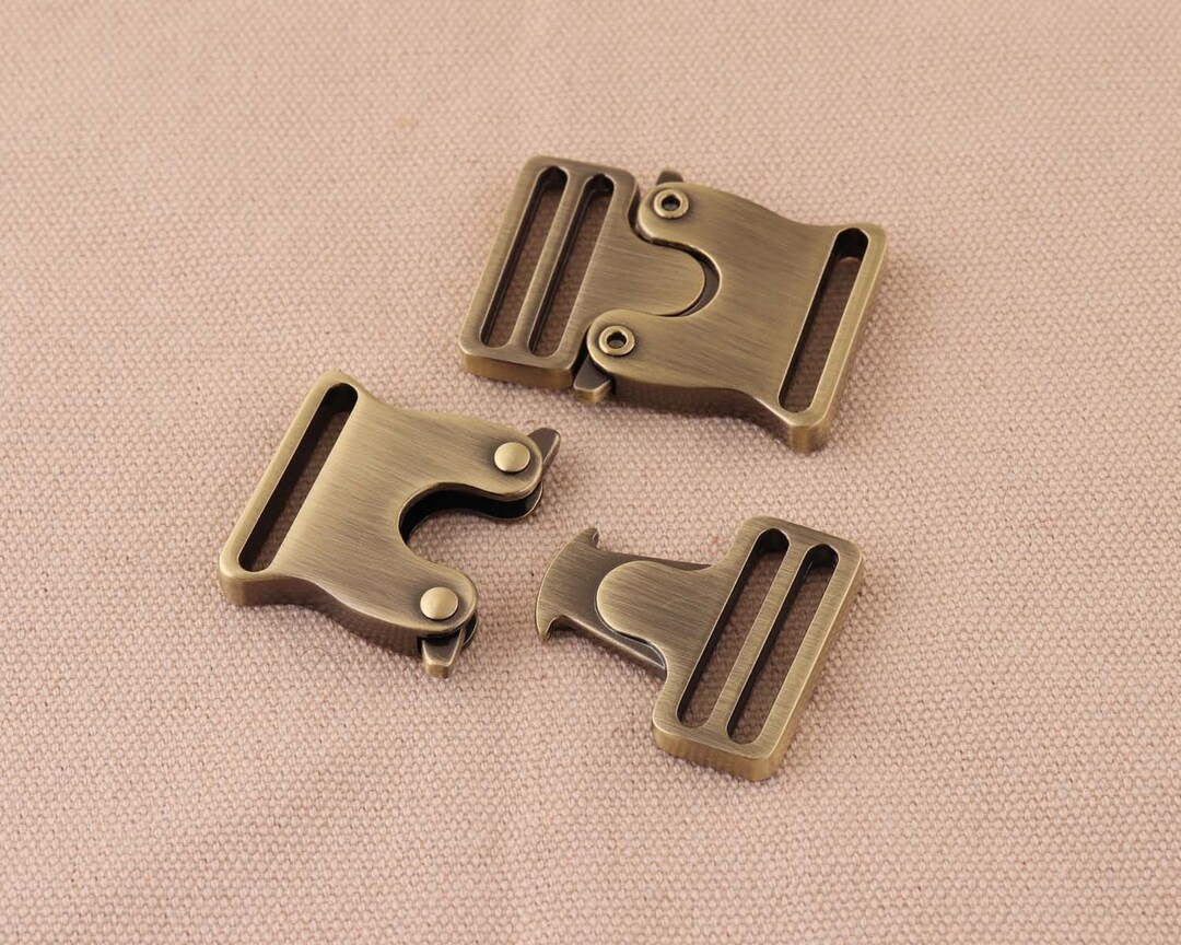 1 Inch (25mm) Strap Bronze Color Metal Quick Side Slide Release Buckle ...