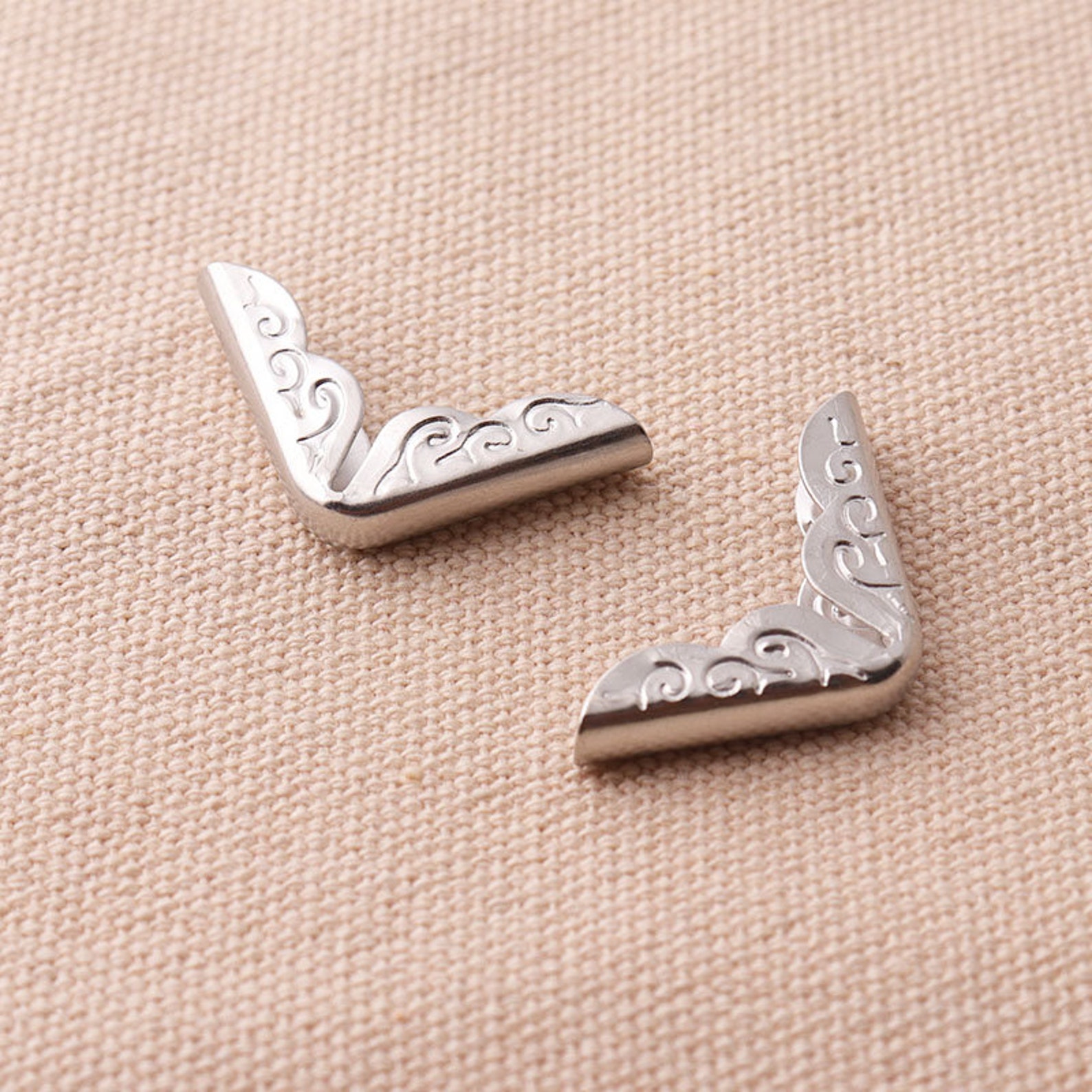 50pcs Metal Corner Protectors Embossed Protector Tips Silver | Etsy