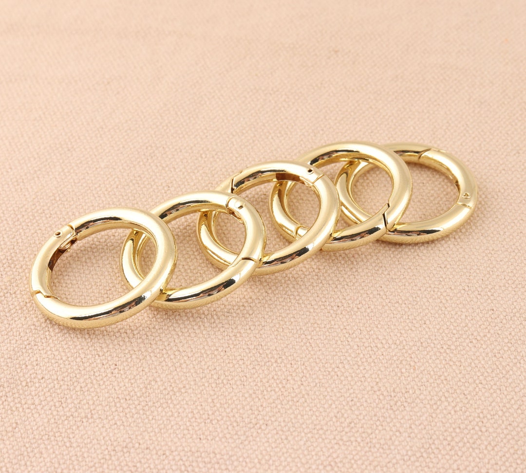 Light Gold Color Spring Ring 28*20mm Alloy Clasp Puch Gate O Ring Purse ...