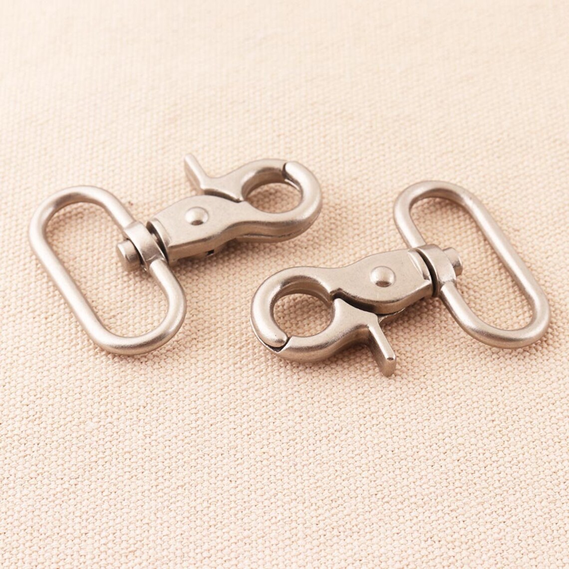 47*30mm Matte Silver Trigger Snap Hook Large Metal Swivel Lobster ...