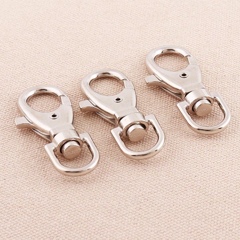 11mm Swivel D Hooks for Lanyards or Purse Straps Silver Clips - Etsy