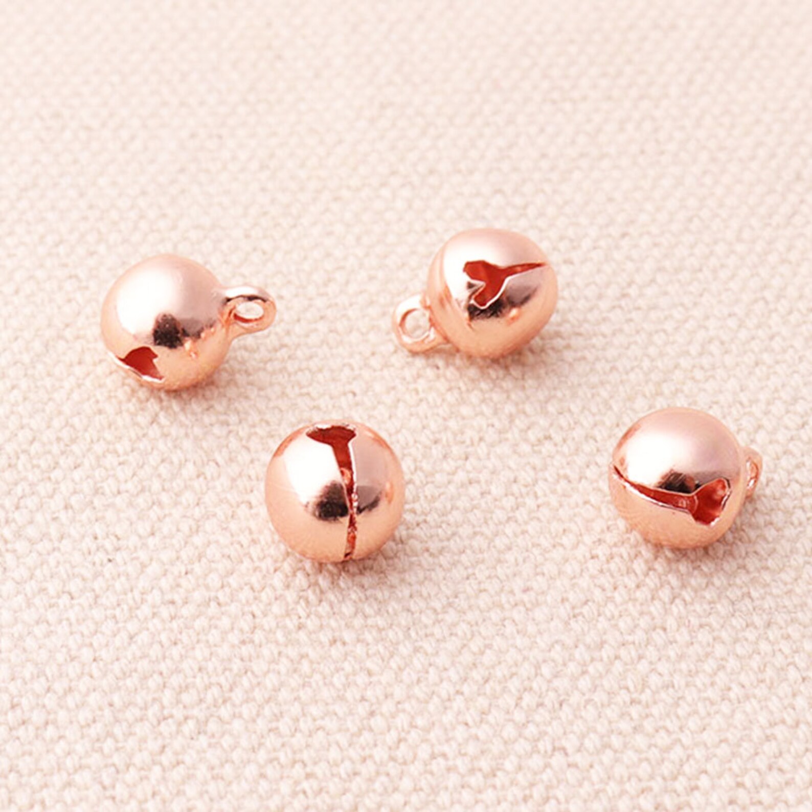 50pcs Jingle Bells Rose Gold Bells Make Clear Sound 10mm Small - Etsy