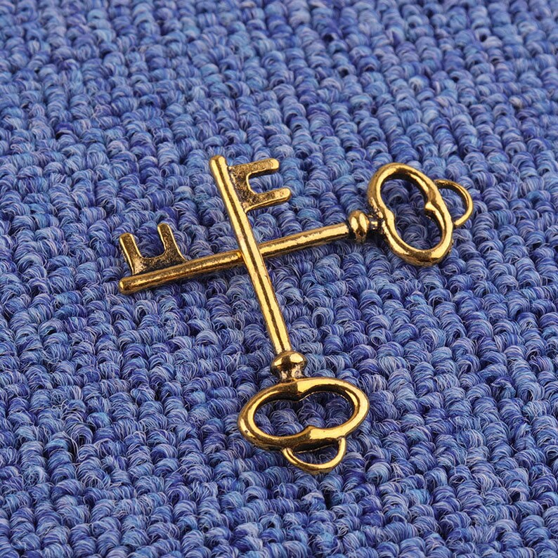 24pcs Key Charms 4013mm Double Sided Key Charms Gold Color - Etsy
