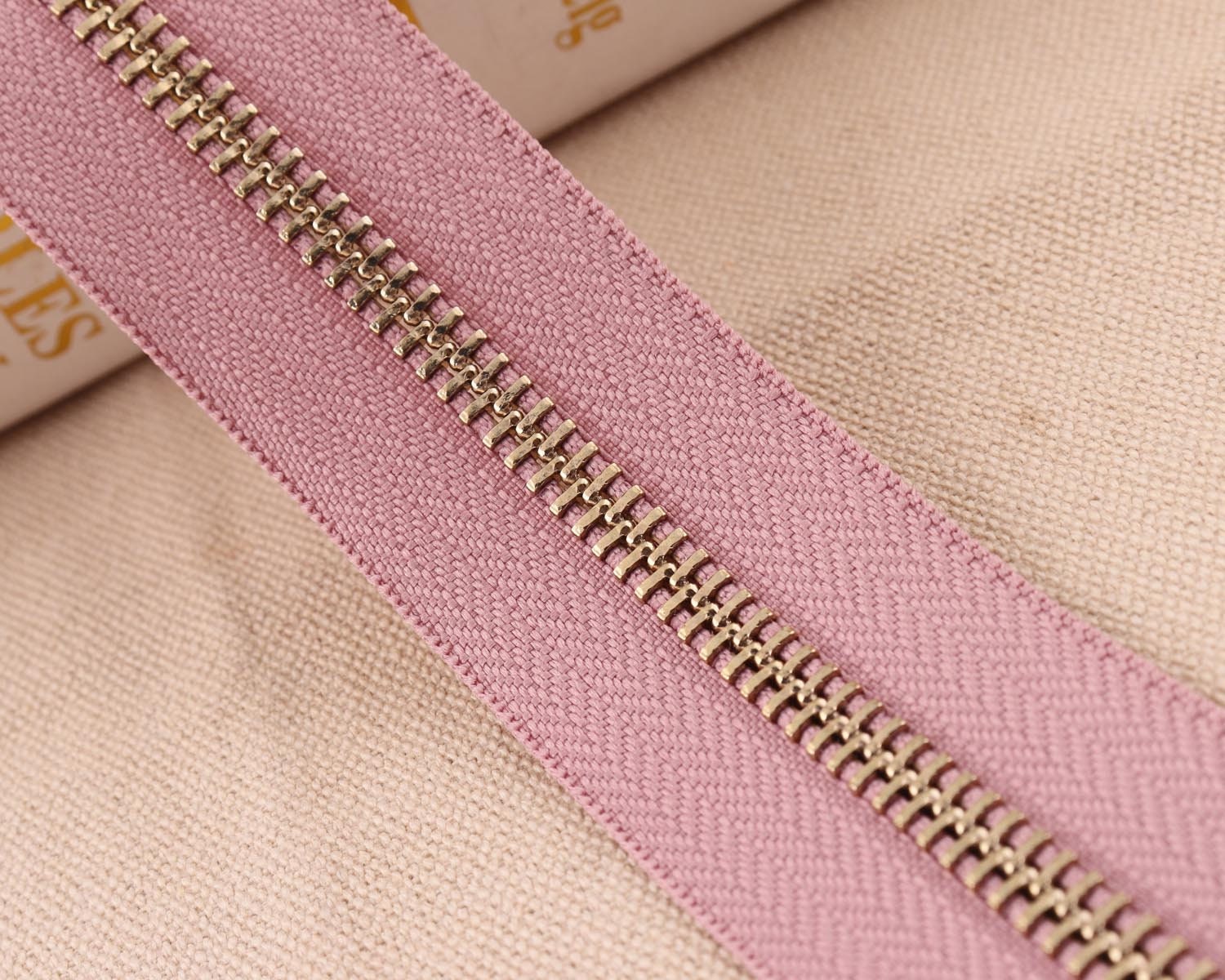 5 yards pink color Nylon zipper pouchmetal teeth zippers for | Etsy