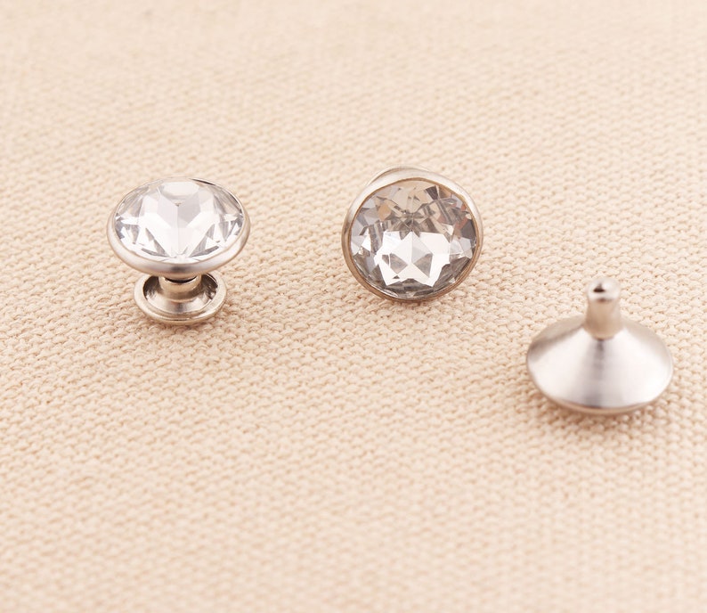 Silver Rhinestone Rivets Leather Rapid Rivets for Fabric12mm - Etsy