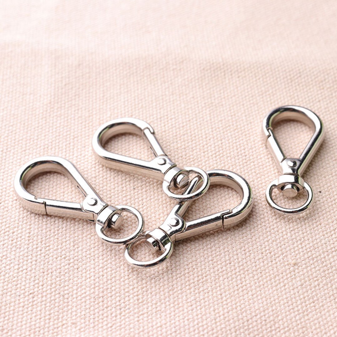 12pcs Snap Hook Swivel Metal Lobster Clasp Silver Lobster Clasp 39mm ...
