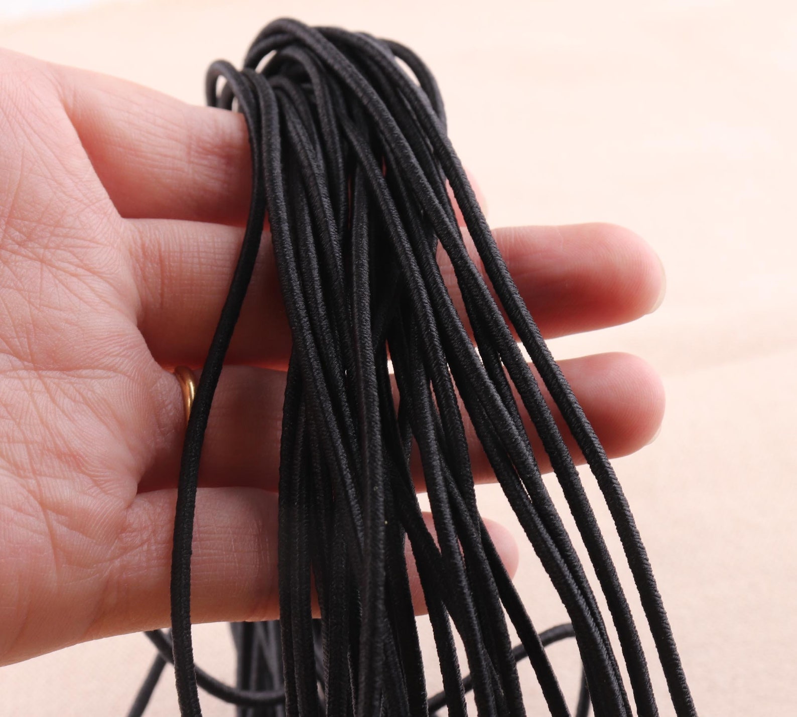 2mm Elastic Rope Cord 10 Yards Rubber Stretch String Red/black - Etsy