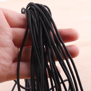 2mm Elastic Rope Cord 10 Yards Rubber Stretch String Red/black /white ...