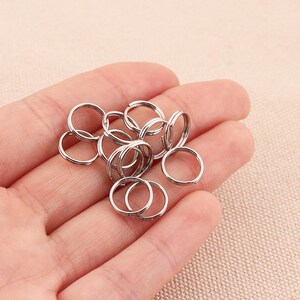 100pcs Silver Small O Key Rings Split Key Rings for 10*8mm (OM*IM ...