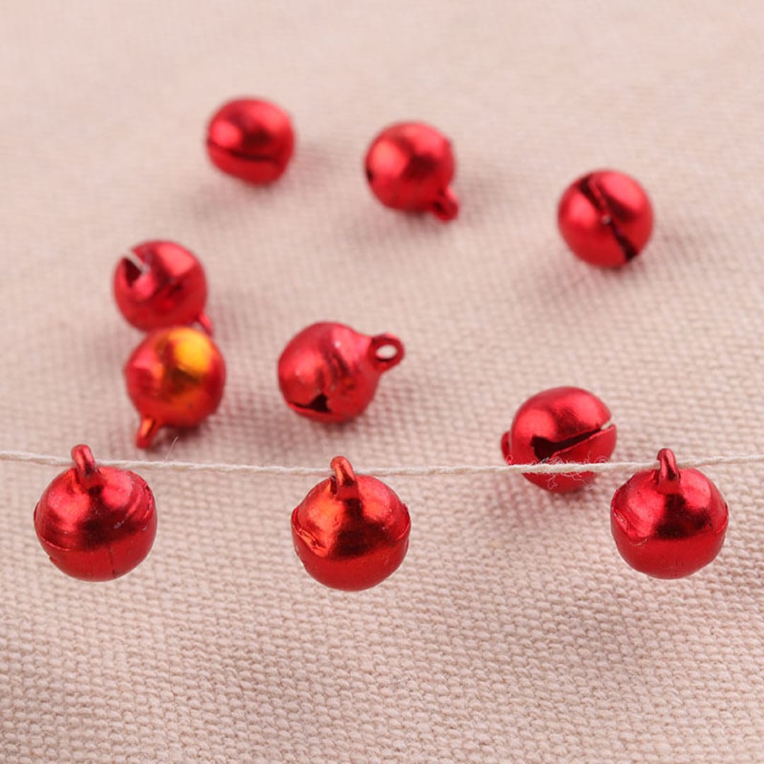 50pcs Jingle Bells Red Color 11mm Small Bells Christmas Decorations - Etsy