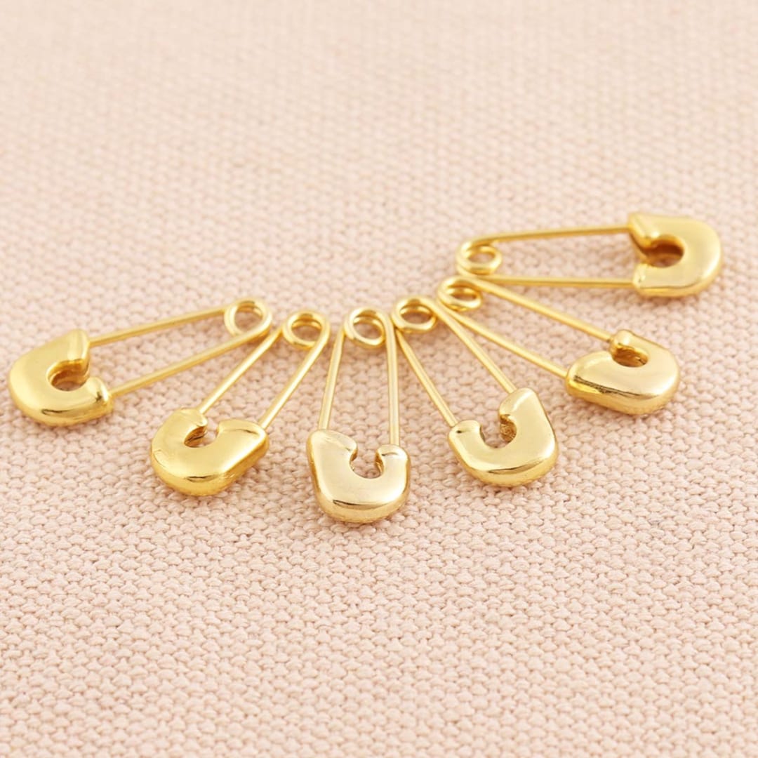 Safety Pins Gold 20mm Metal Safety Pins Sewing Making 100pcs - Etsy