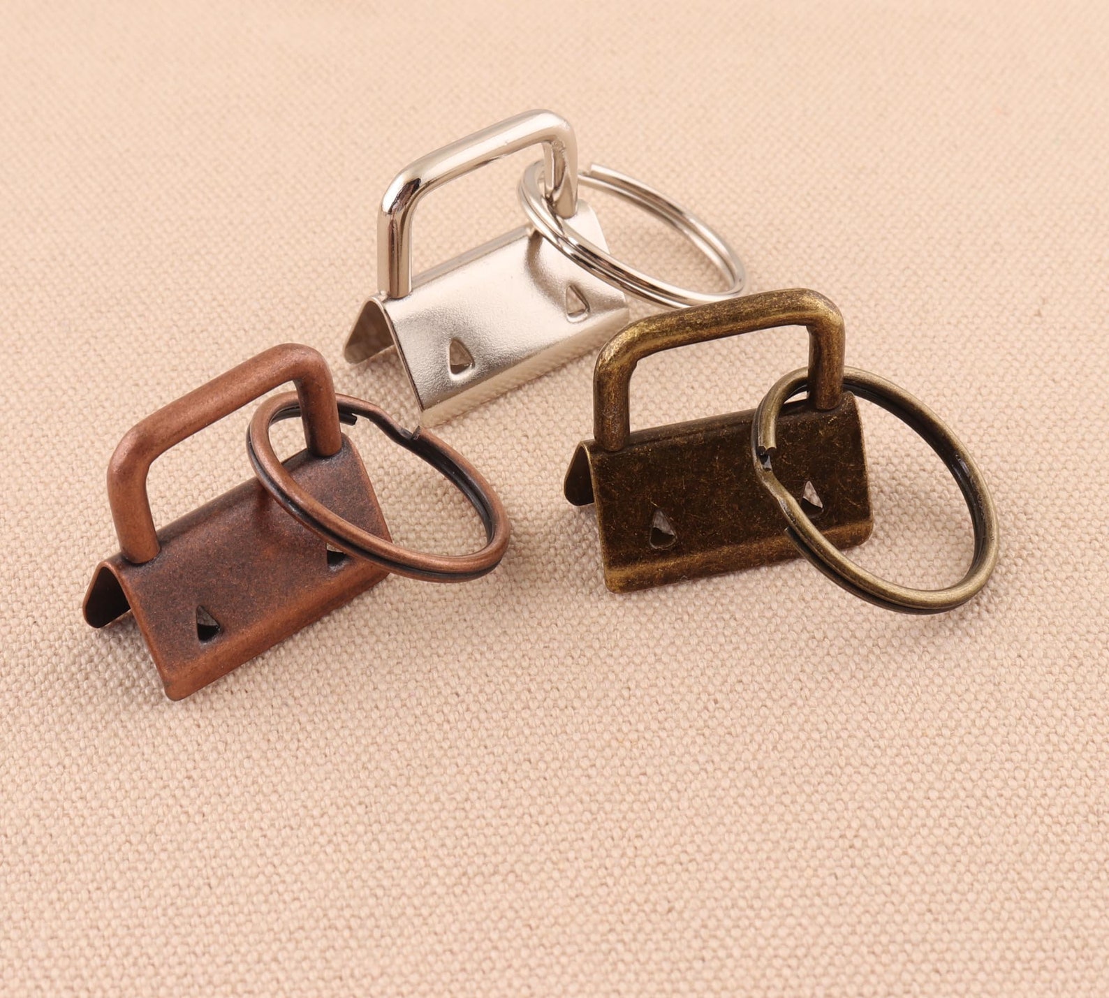 25pcs metal key fob hardware 1 25mm key fobs with split | Etsy