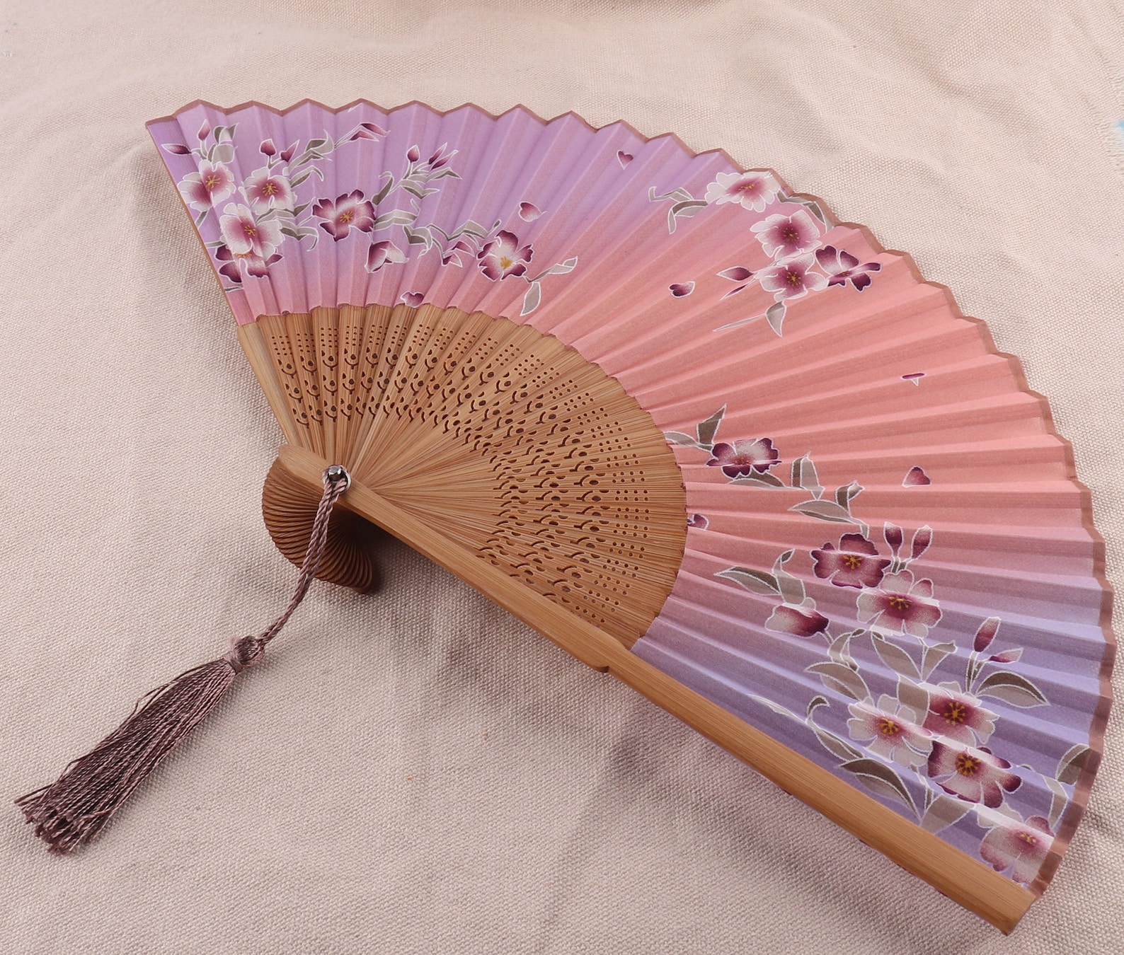 Pink Hand Fanswedding Fans Party Favor Blossom Fan Floral | Etsy