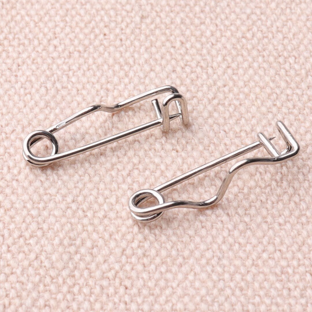 30pcs Small Pin Brooch Silvery Color 19*6mm Safety Pins Non Flat Pins ...