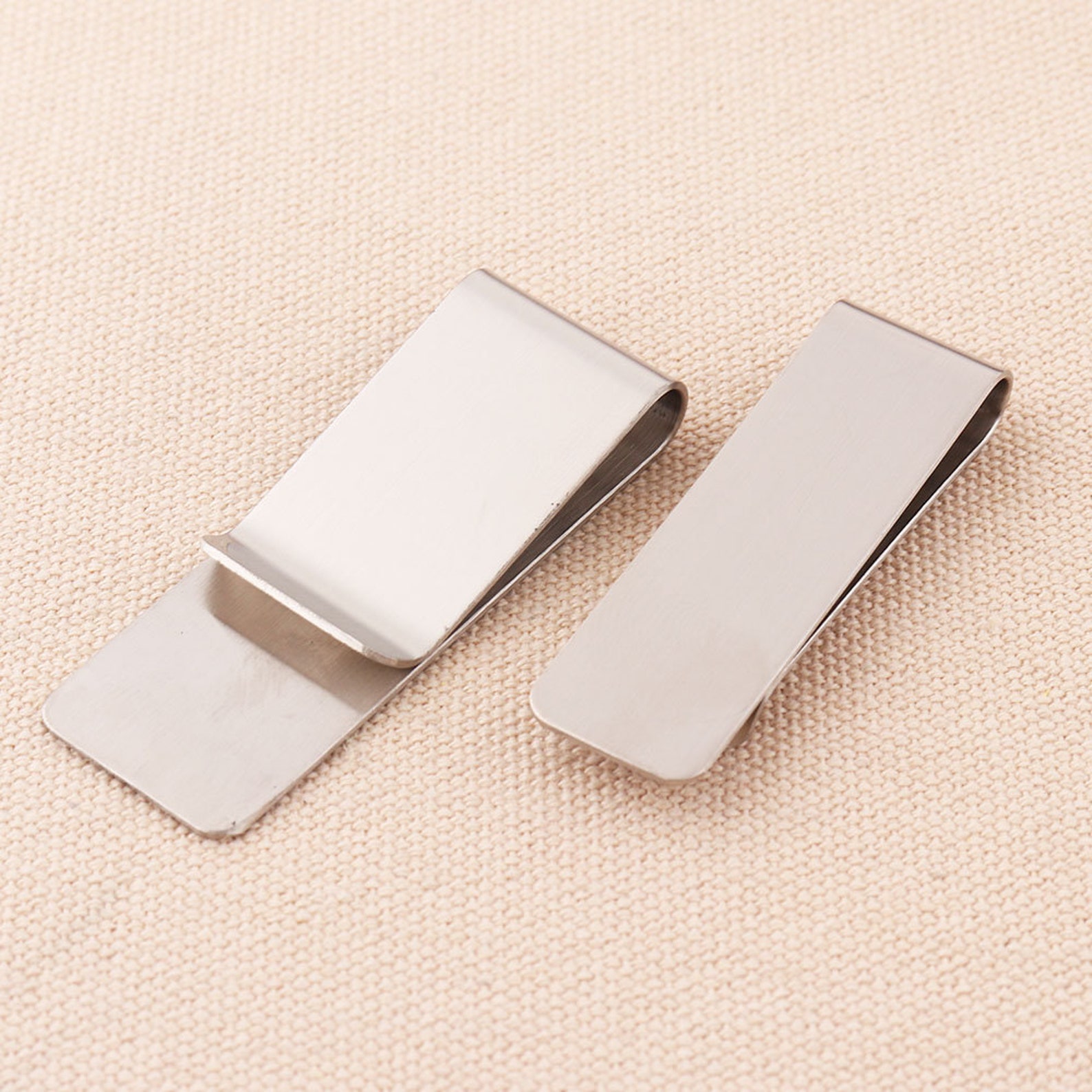 6pc Stainless Steel Men Clip Wallet Hardware Supplies Silver Money Clip ...