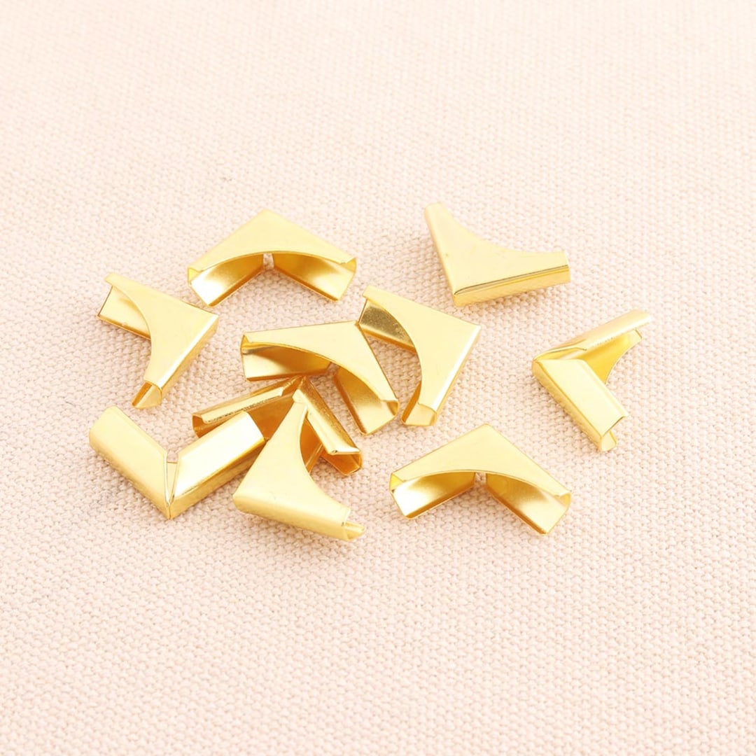 100pcs Gold Book Corners 20*15mm Scrapbooking Albums Corner Protectors ...
