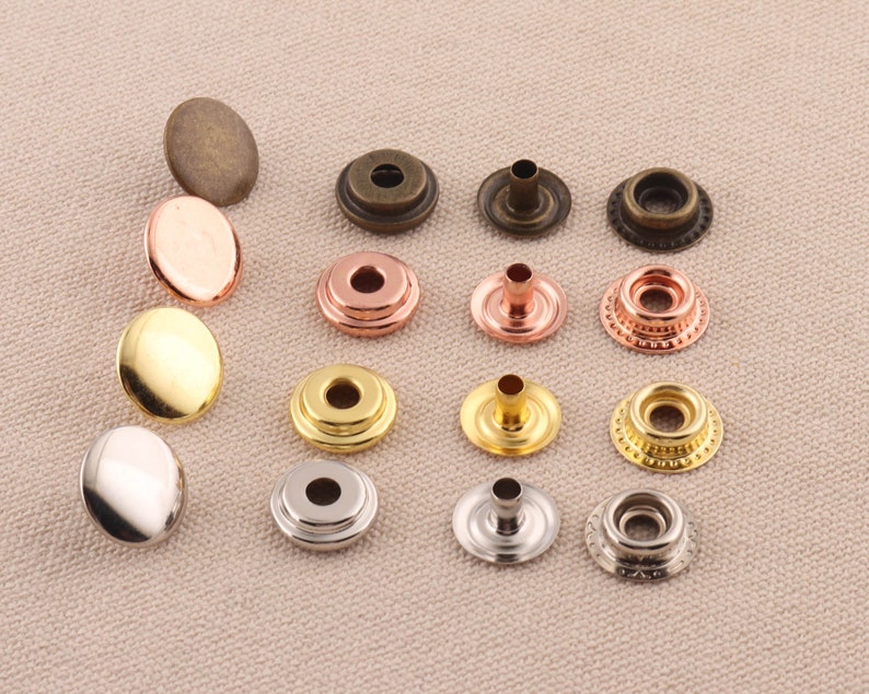 4 Parts Snaps Buttons Rose Gold /nickel/bronze/gold Color Press Buttons ...