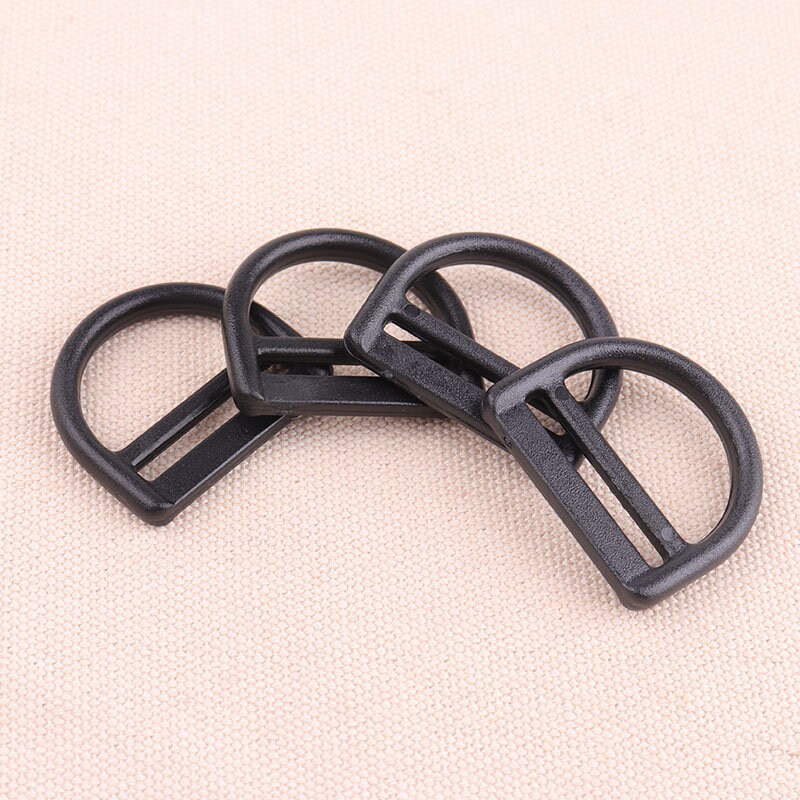 6pcs Double Bar Black Plastic Adjuster Plastic Adjustable Buckles ...