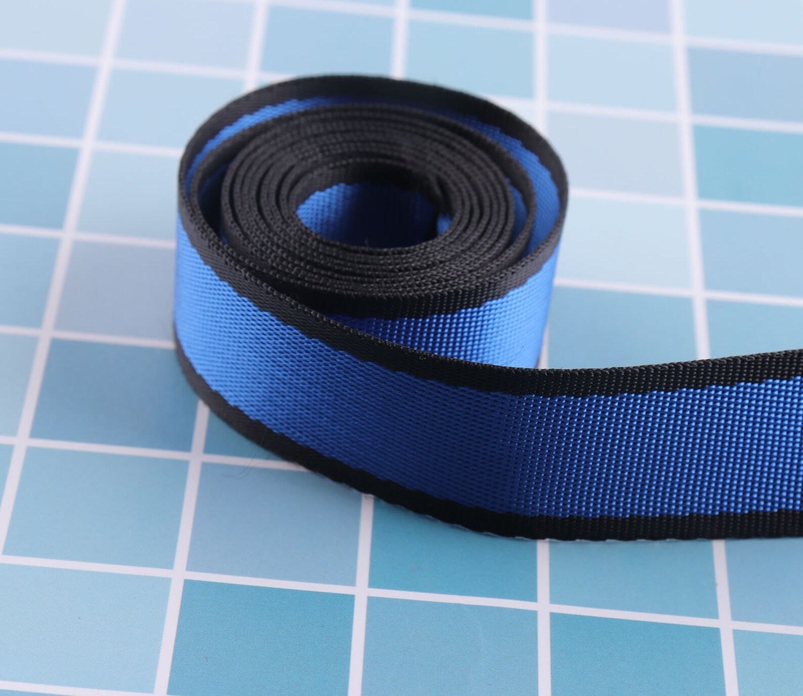 1''(25mm) Blue Webbing,soft Smooth Webbing ,pure Color Singelband,purse ...