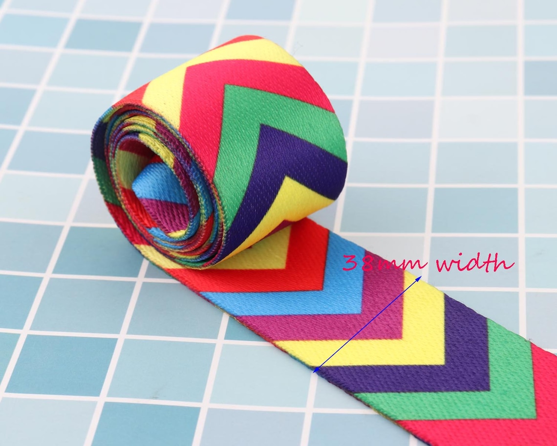 38mm Width Rainbow Color Webbing Soft Smooth Webbing With | Etsy