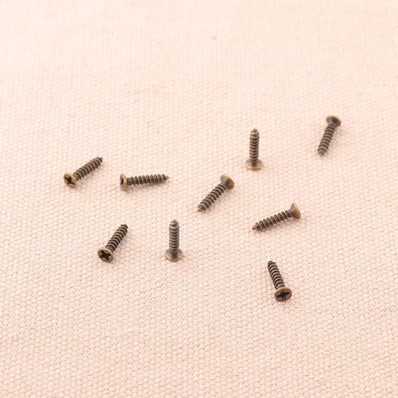 100pcs Screws Bronze Iron Small Wood Screw Metal Rustic - Etsy