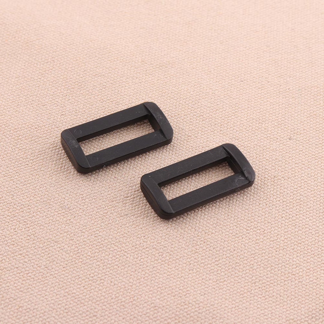 10pcs Black Rectangle Plastic Ring for 25mm Webbing Loop Buckles Strap ...