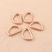 50pcs/lot Rose Gold D-rings Dee Ring 10/12/14/20/25mm Inner Bag Buckle ...