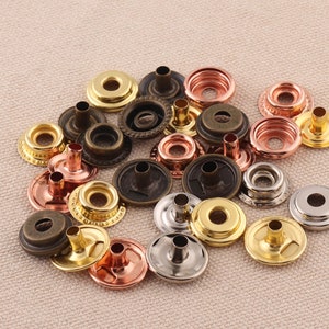 4 Parts Snaps Buttons Rose Gold /nickel/bronze/gold Color Press Buttons ...