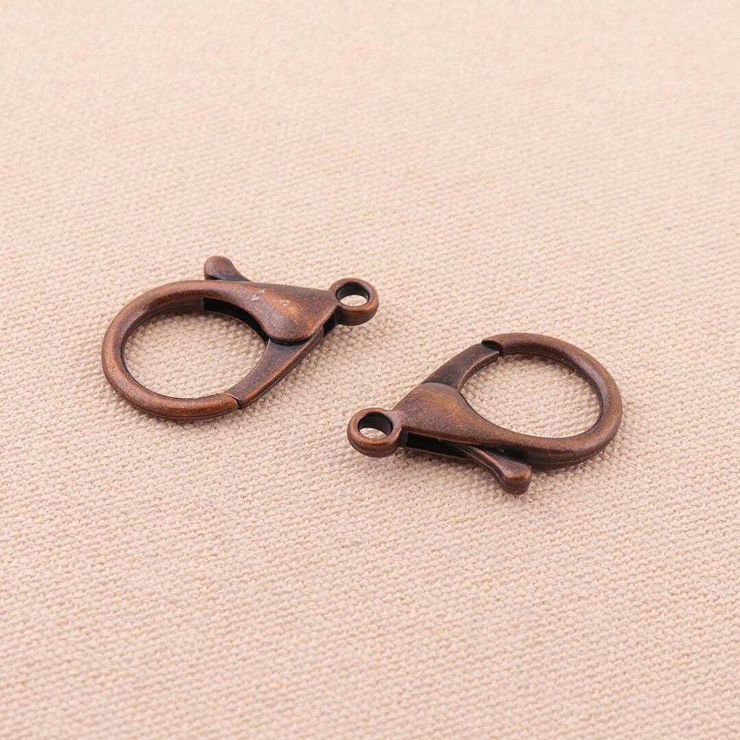 12pcs 35mm Small Lobster Clasp Red Copper Lobster Clasp Spring Claw ...