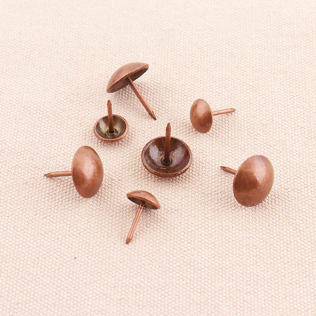50pcs Upholstery Tacks,nails Round Head Turtle Back, Red Copper ...